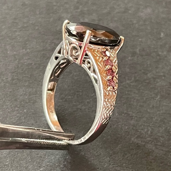 STS | Jewelry | Signed Sts 925 Red Pink Tourmaline Sterling Silver ...